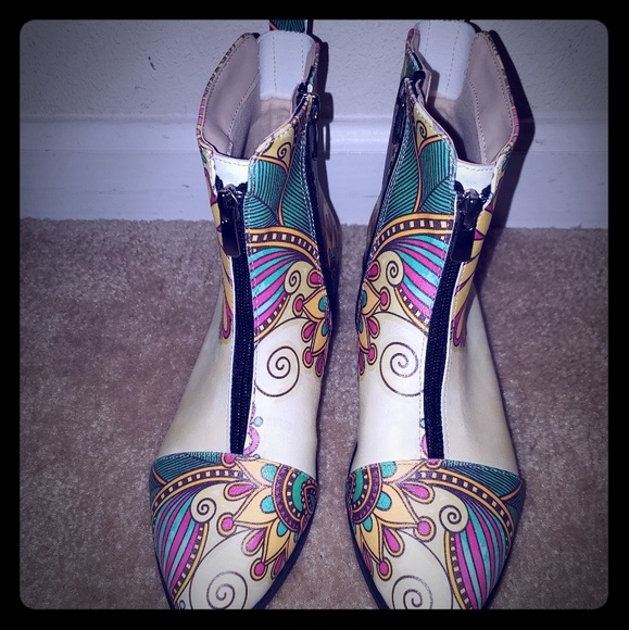 Shoes | Multi Color Ankle Boots | Poshmark